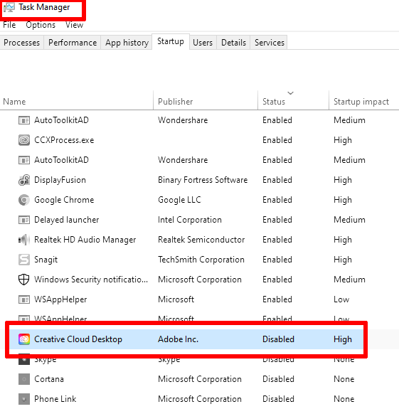 How To Prevent Adobe Creative Cloud From Auto startup On A Windows Boot How To Prevent Adobe Creative Cloud From Auto startup On A Windows Boot